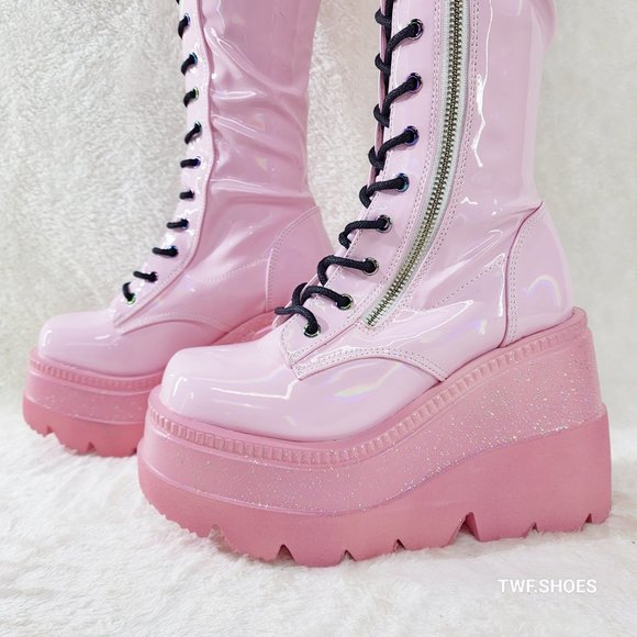 Demonia | Shoes | Demonia Factory Color Defect Pink Hologram Otk ...